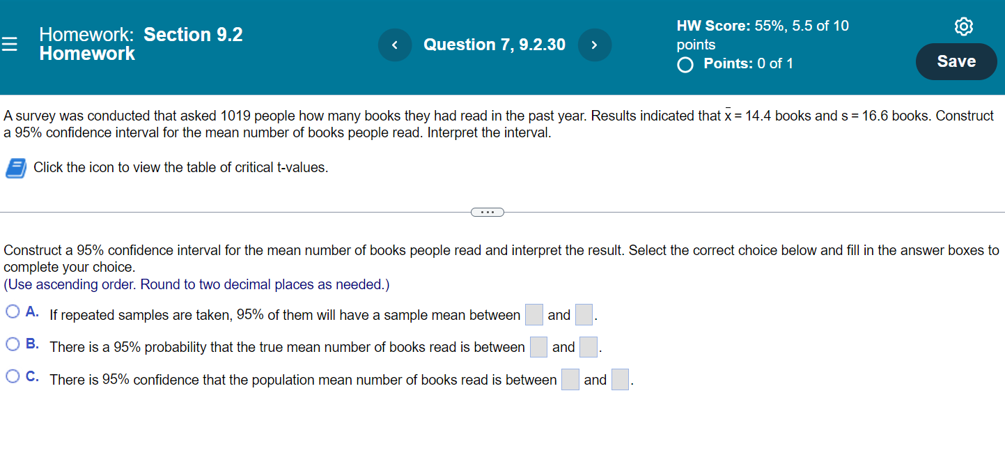 Solved Homework Section 9 2 Homework Question 7 9 2 30 Hw
