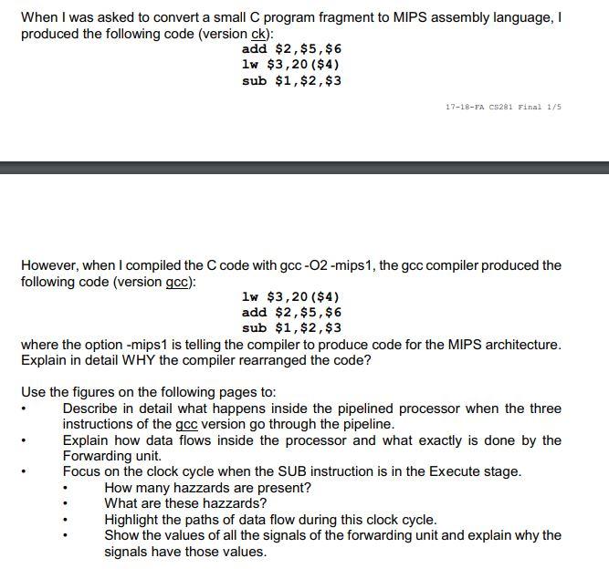 Solved When I was asked to convert a small C program | Chegg.com