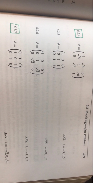 Solved Exercises Find the eigenvalues and corresponding | Chegg.com