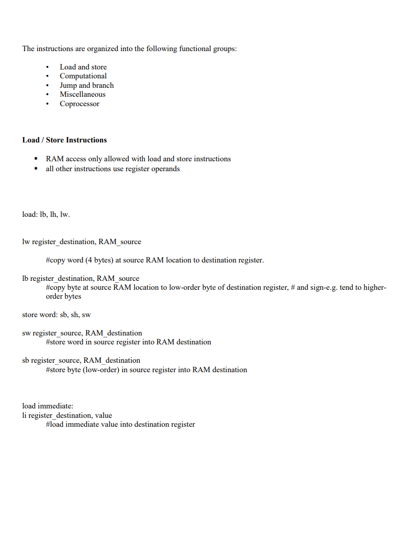 Lab 1.2 - MIPS Data Types and Literals and Examples | Chegg.com