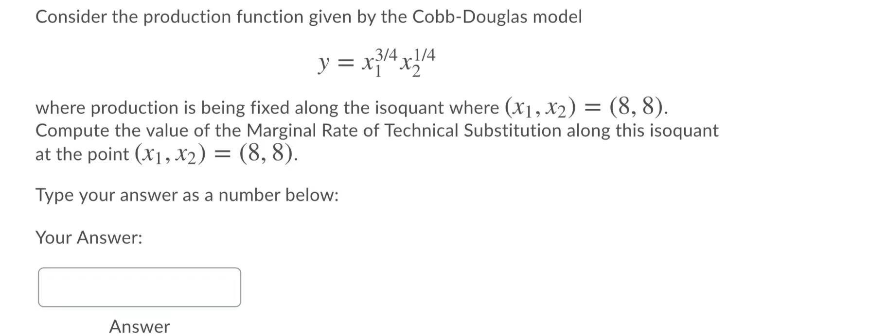 Solved Consider the production function given by the | Chegg.com