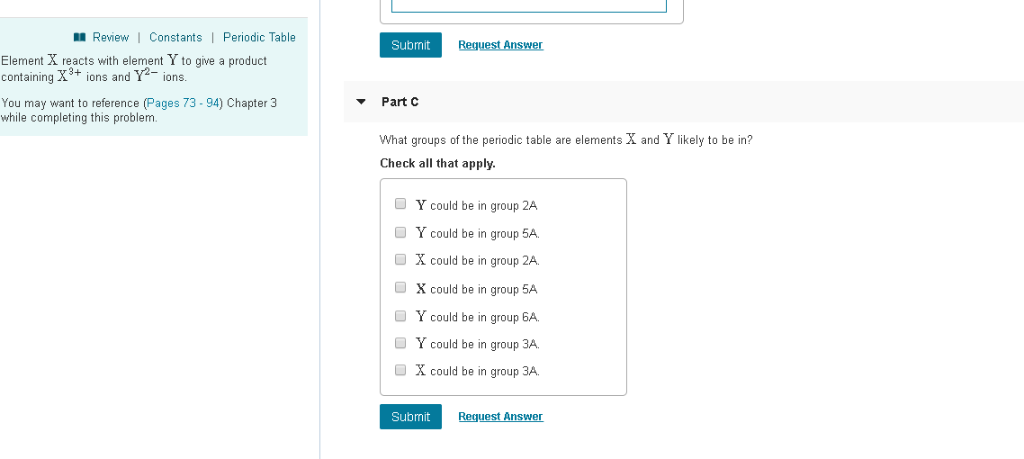 Solved Constants I Periodic Table Element X reacts with | Chegg.com