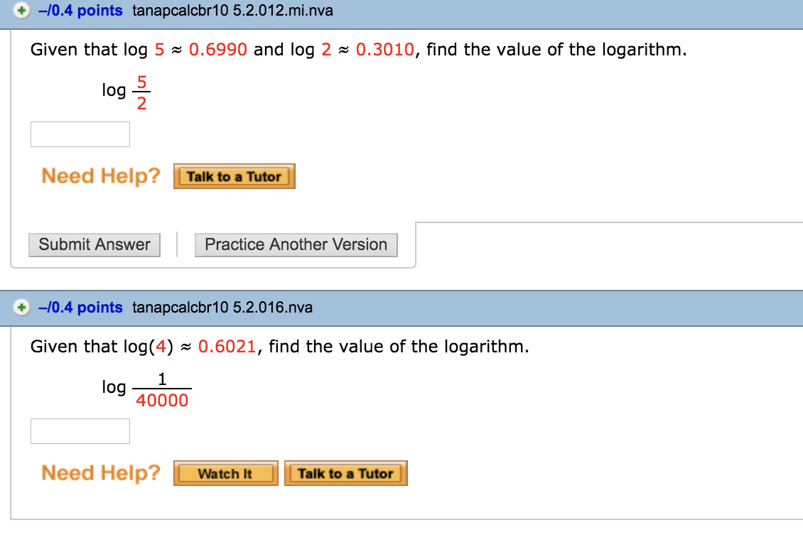 Solved + -/0.4 points tanapcalcbr10 5.2.012.mi.nva Given | Chegg.com