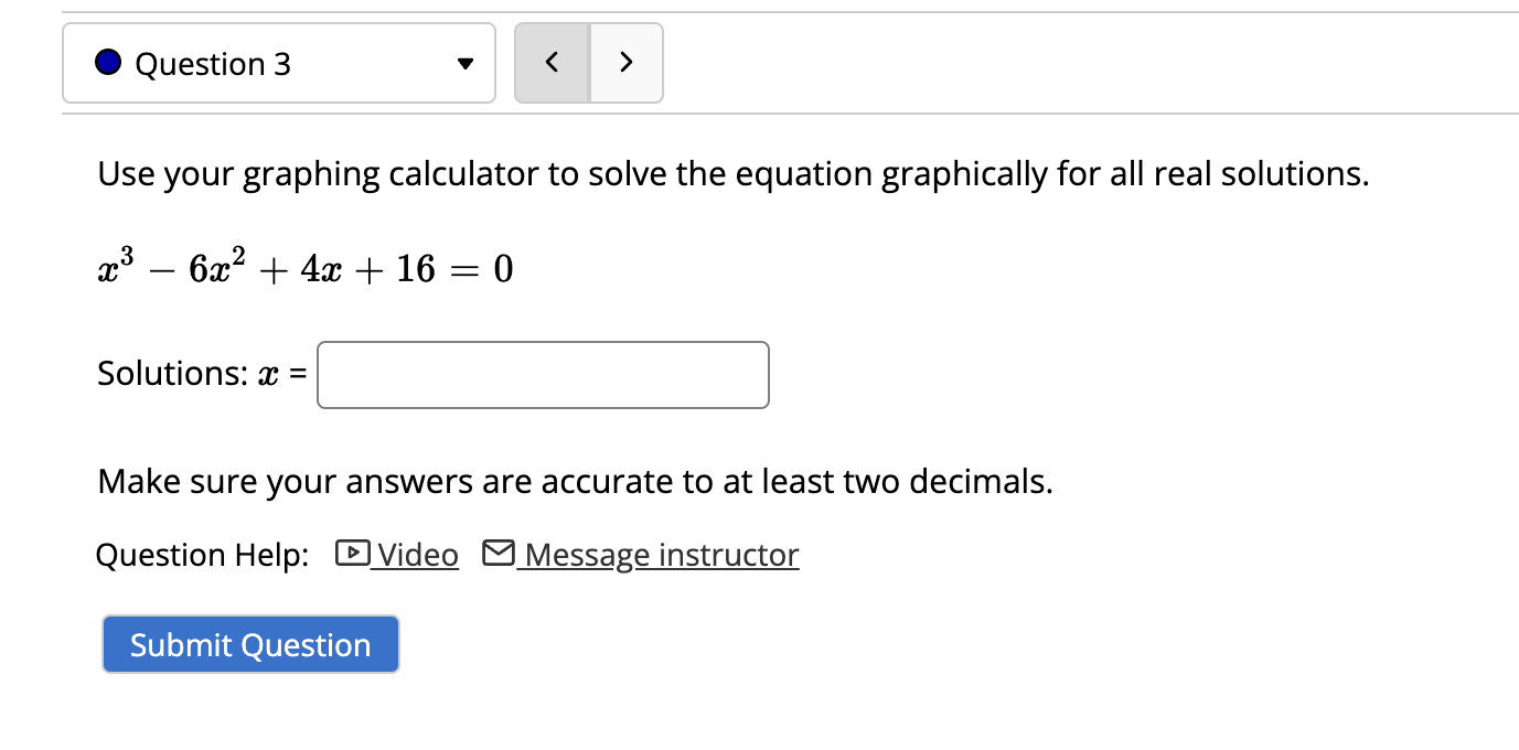Solved Use your graphing calculator to solve the equation | Chegg.com