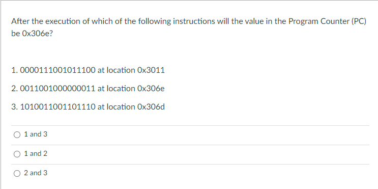 Solved After The Execution Of Which Of The Following