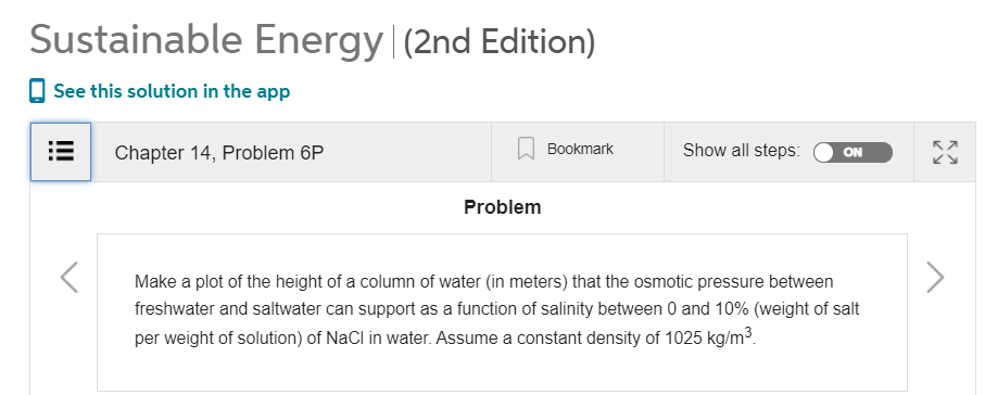 Solved This Is Sustainable Energy Dunlap Chapter 14