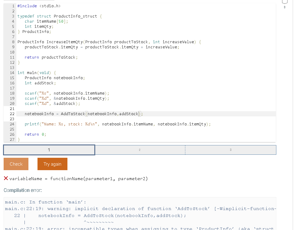 Solved 722 Structs And Functions Write A Statement That 