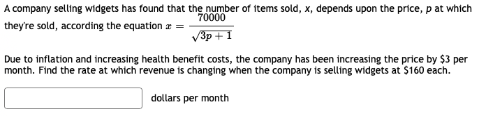 Solved A company selling widgets has found that the number | Chegg.com