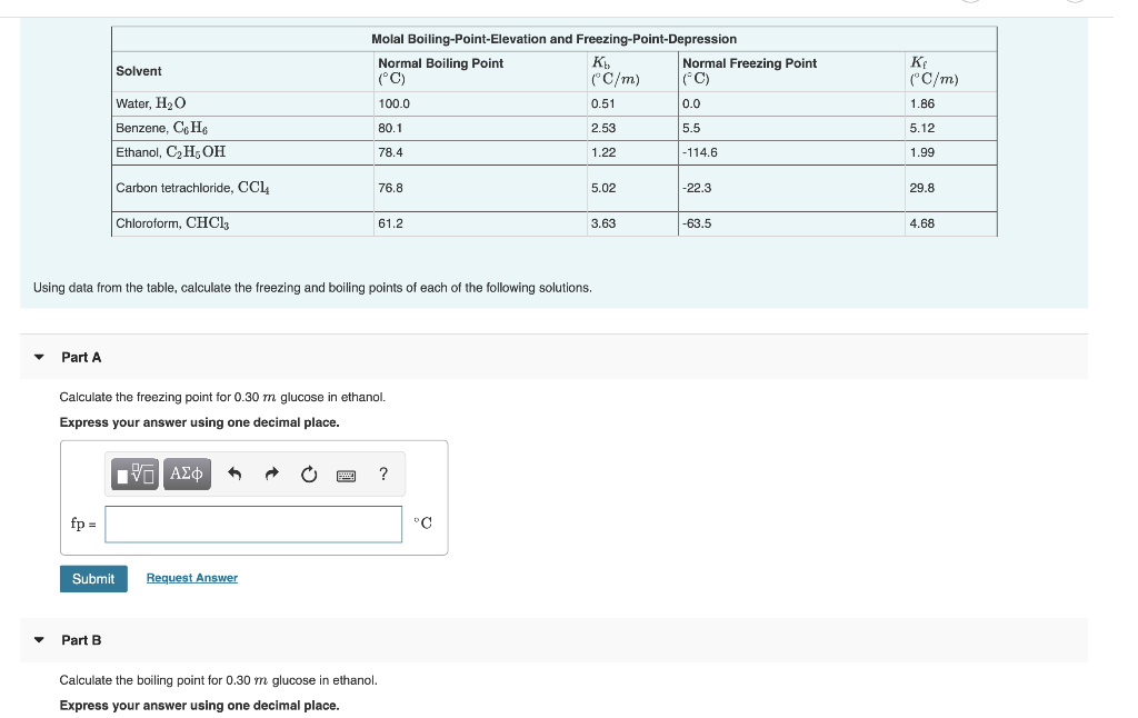 Solved Calculate the freezing point for 23.0 gg of decane, | Chegg.com