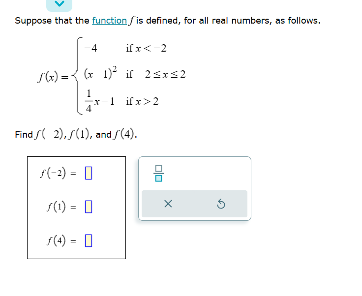 Solved Suppose that the function f is defined, for all real | Chegg.com