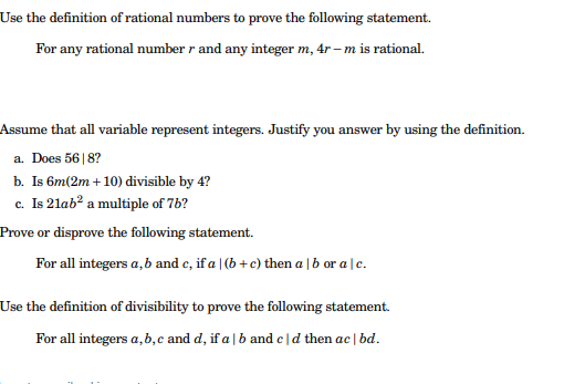 Solved Use the definition of rational numbers to prove the | Chegg.com