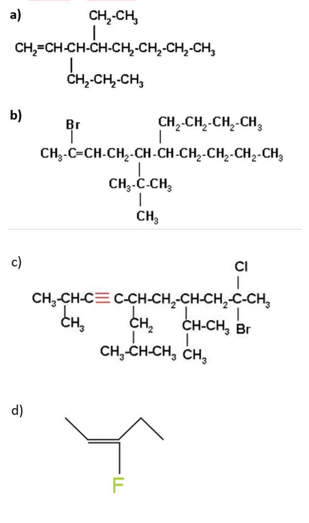 Solved a) CH.CH , CH2=CH-CH-CH-CH2-CH2-CH2-CH; | CH-CH2-CH | Chegg.com