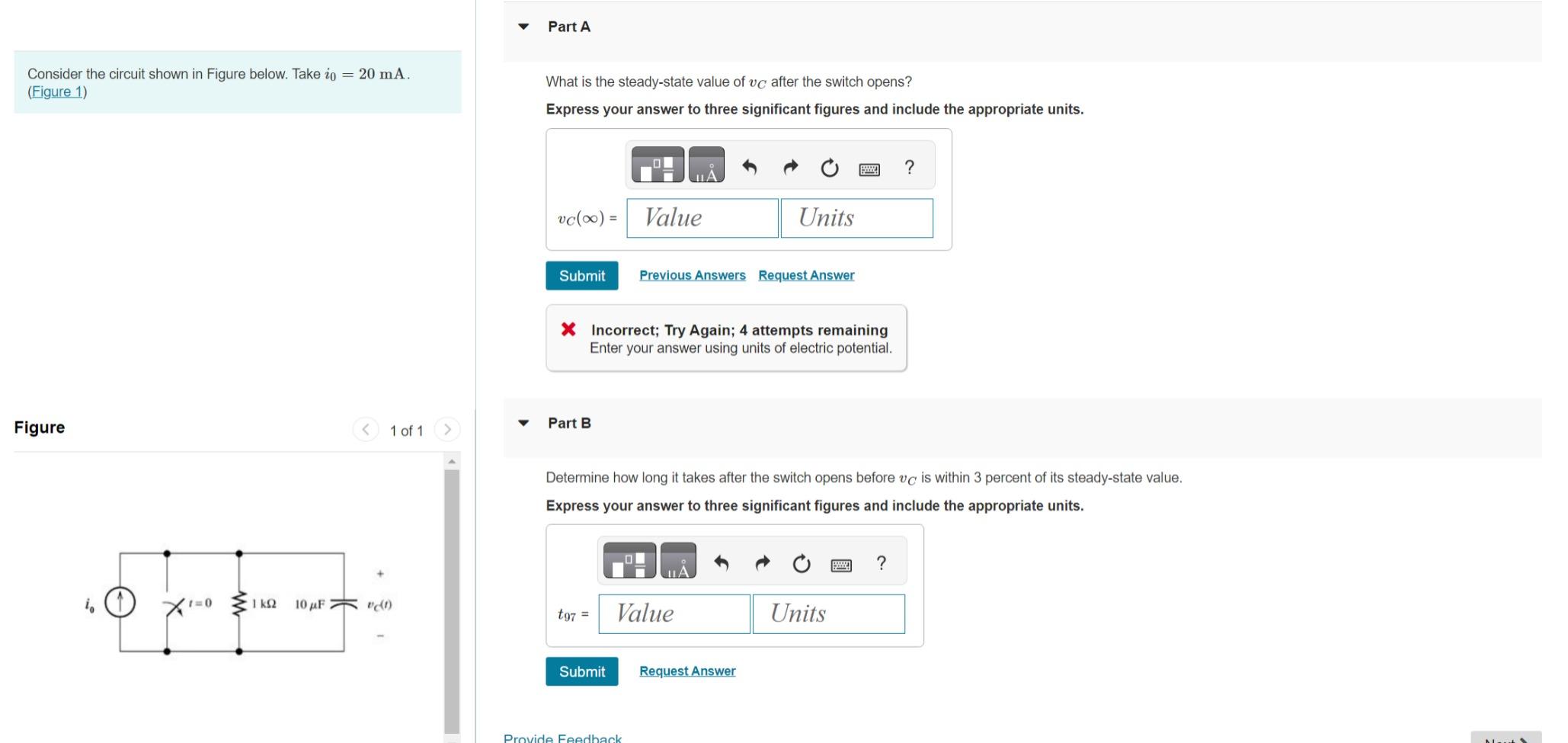 [Solved]: Consider the circuit shown in Figure below. Take