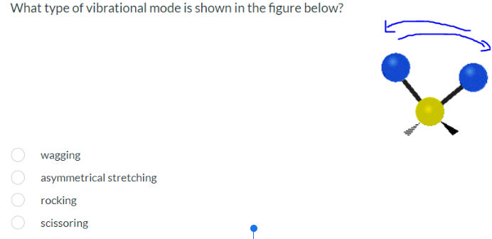Solved What type of vibrational mode is shown in the figure | Chegg.com