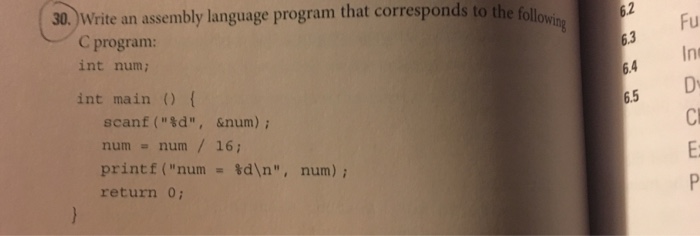 Solved Write an assembly language program that corresponds | Chegg.com
