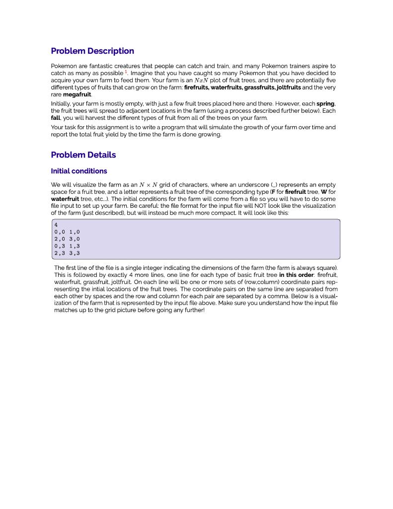 Solved Problem Description Pokemon are fantastic creatures | Chegg.com