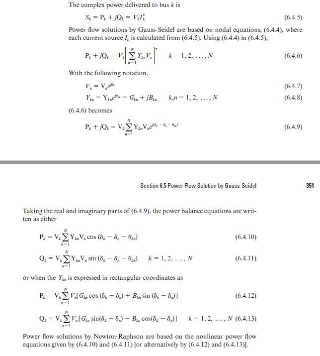 Solved TABLE 6.1 Bus input data for Example 6.9* *Sasa = | Chegg.com