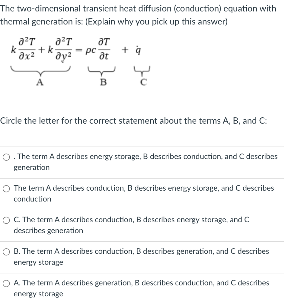 Solved The two-dimensional transient heat diffusion | Chegg.com