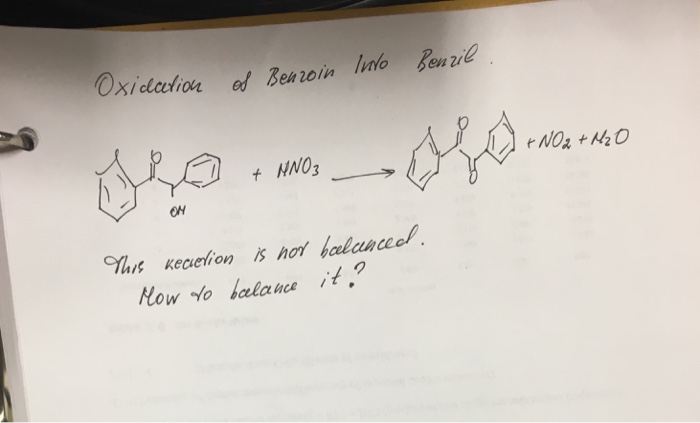 Solved Oxidation of Benzion into Benzil. This reaction is | Chegg.com