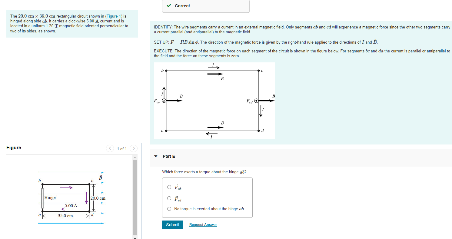 Solved The 20.0 cm×35.0 cm rectangular circuit shown in | Chegg.com