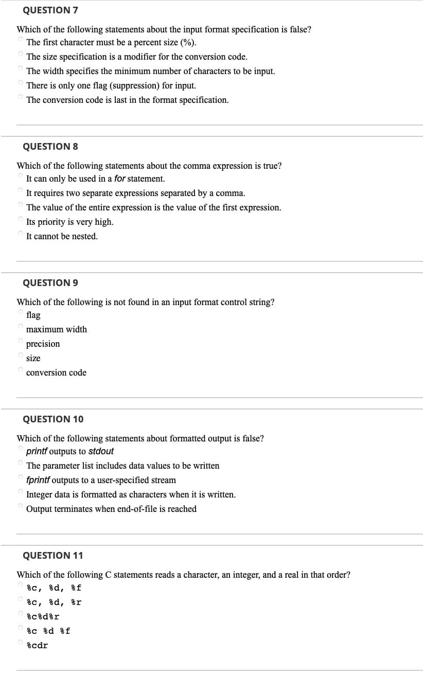 Solved QUESTION 7 Which of the following statements about | Chegg.com