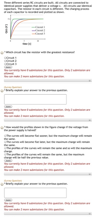 Solved Three different series RC circuits are built. All | Chegg.com
