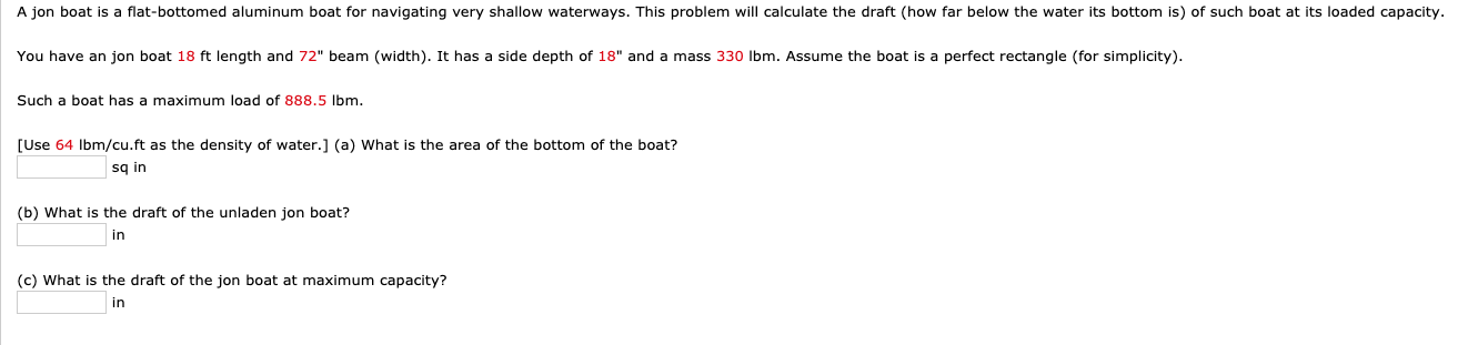 Solved A jon boat is a flat-bottomed aluminum boat for | Chegg.com