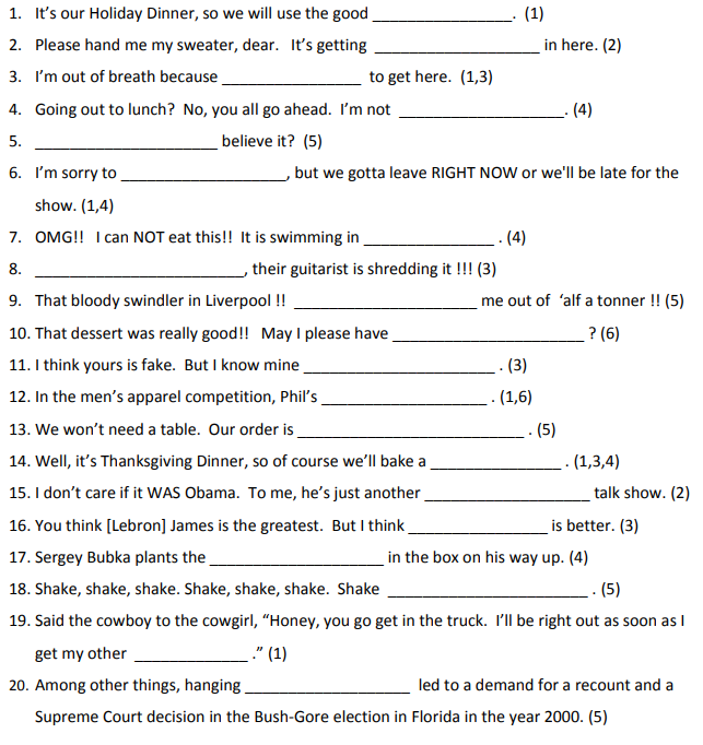 fill in each blank below with the name of one of the | Chegg.com