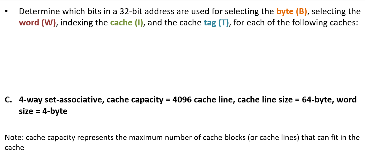 Solved Determine which bits in a 32-bit address are used | Chegg.com