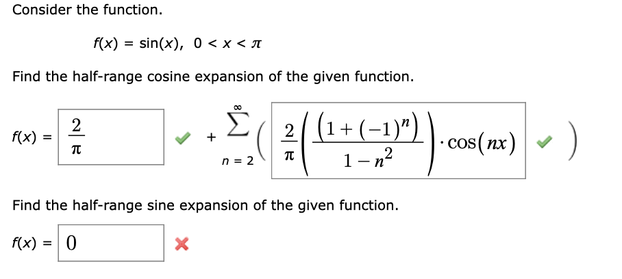 Solved Consider the function. f(x) = sin(x), 0