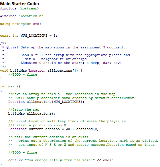 Solved Submit Fileslocationh Locationcpp 