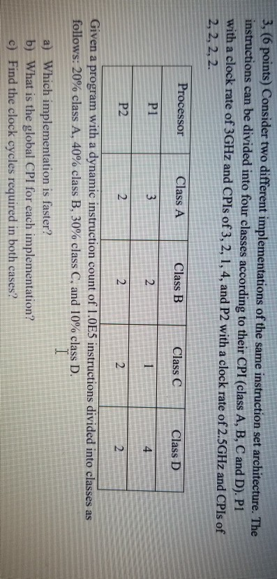 Solved 3, (6 points) Consider two different implementations | Chegg.com