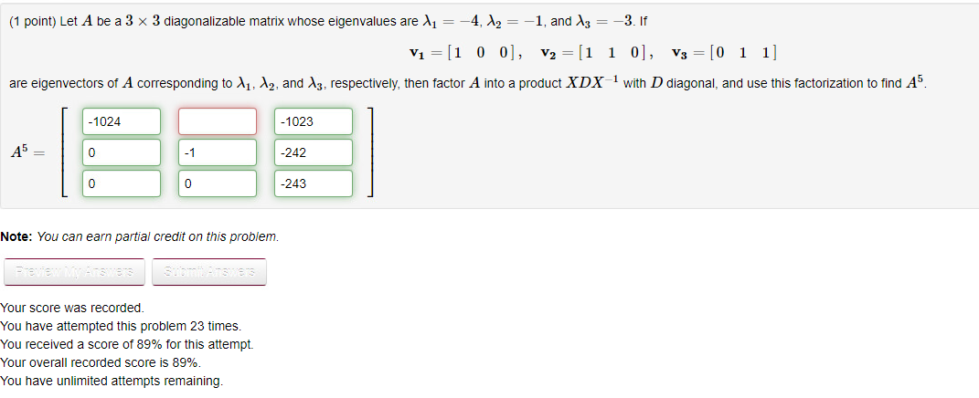 Solved Let A Be A 3x3 Diagonalizable Matrix Whose 