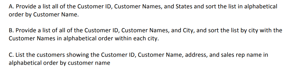 Solved Deliverable 2. SQL Statements Each question within | Chegg.com