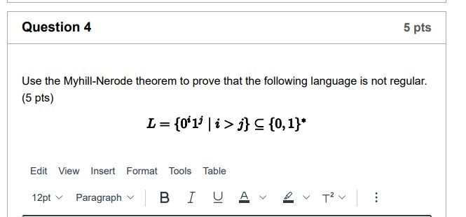 Solved Use the Myhill-Nerode theorem to prove that the | Chegg.com