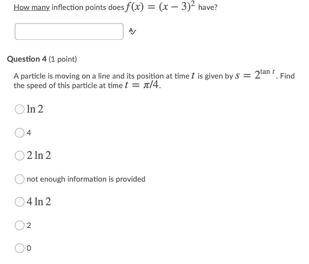 Solved How many inflection points does f(x) = (x – 3)2 have? | Chegg.com