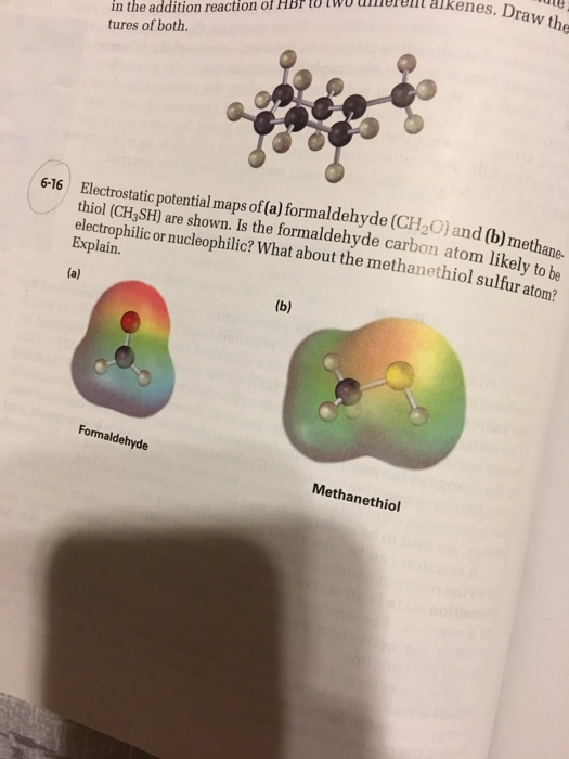 Solved electronstatic potential maps of (a) formaldehyde | Chegg.com