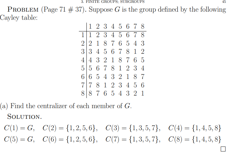 Solved 3. FINITE GROUPS; SUBGROUPS 45 PROBLEM (Page 71 # | Chegg.com