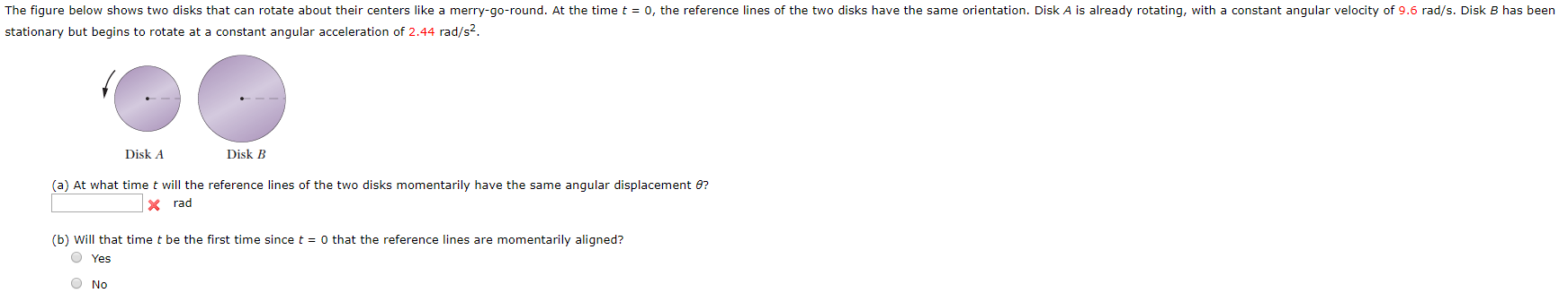 Solved The figure below shows two disks that can rotate | Chegg.com