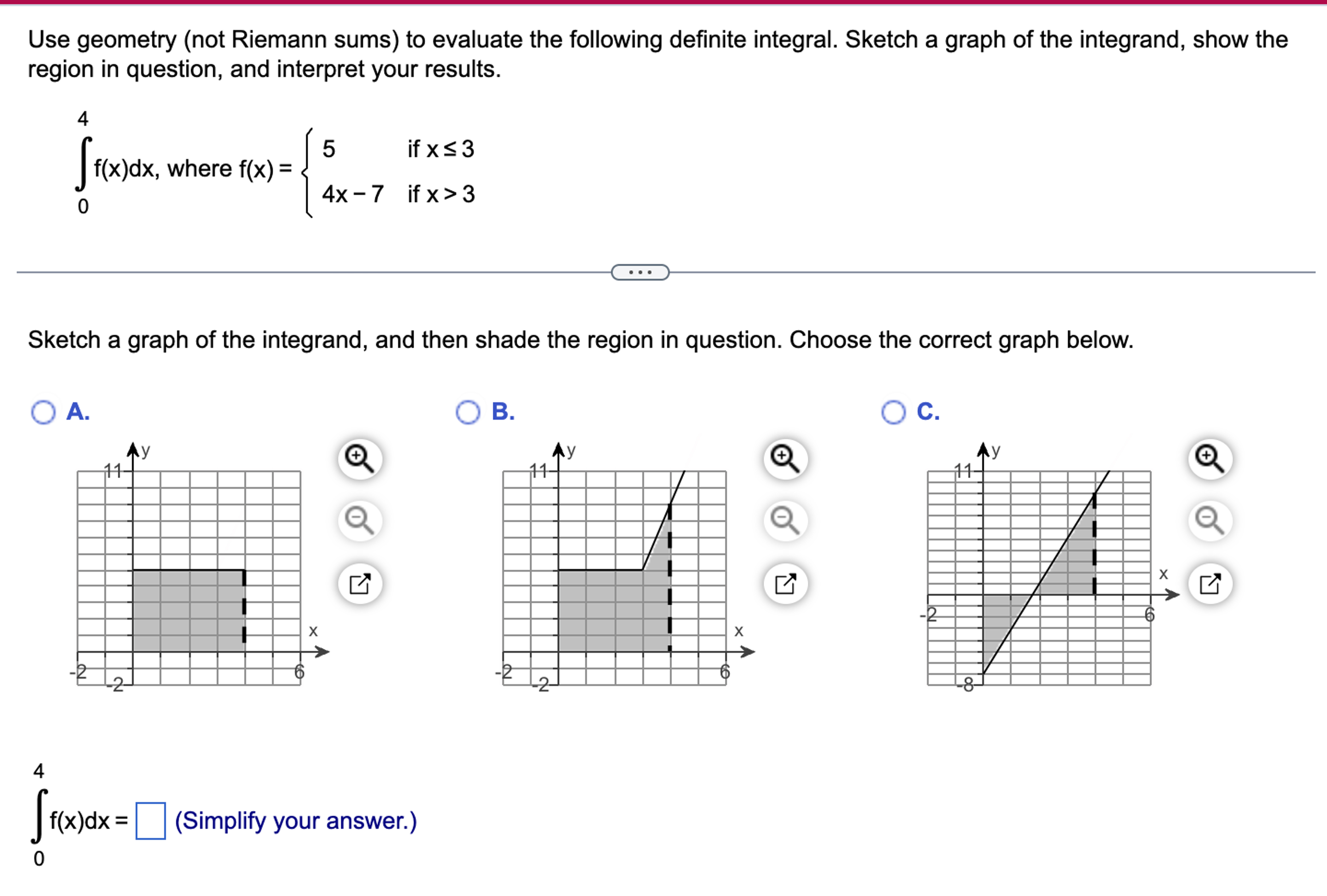 Solved Use geometry (not Riemann sums) ﻿to evaluate the | Chegg.com