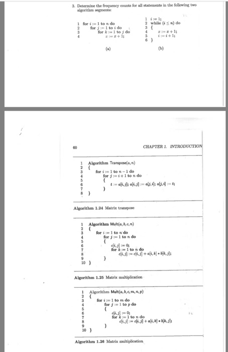 Solved 3. Determine the frequency counts for all statements | Chegg.com