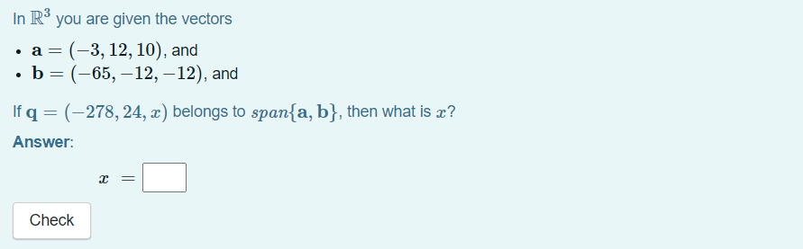 Solved In R3 you are given the vectors • a= (-3, 12, 10), | Chegg.com