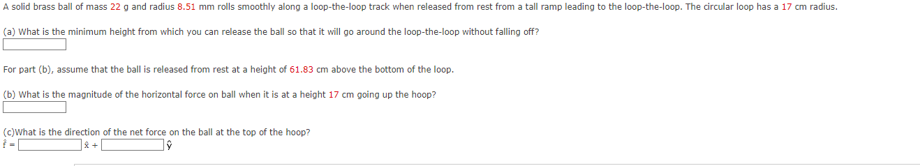 Solved (a) ﻿What is the minimum height from which you can | Chegg.com