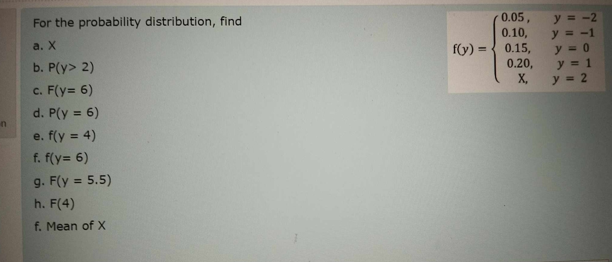 Solved For the probability distribution, | Chegg.com
