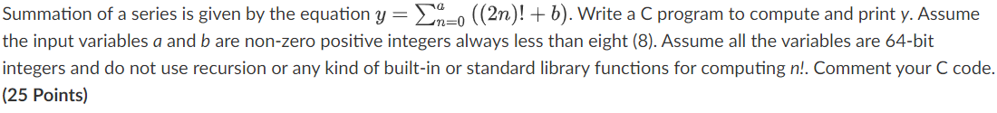Solved Summation of a series is given by the equation | Chegg.com