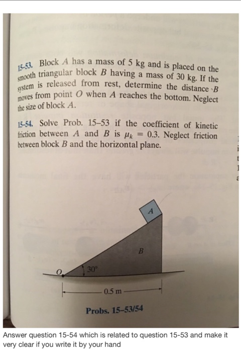 Solved Block A has a mass of 5 kg and is placed on the | Chegg.com