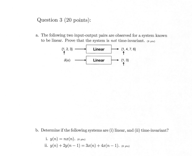 Solved Question 3 (20 points): a. The following two | Chegg.com
