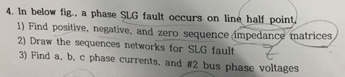 Solved 4. In below fig., a phase SLG fault occurs on line | Chegg.com