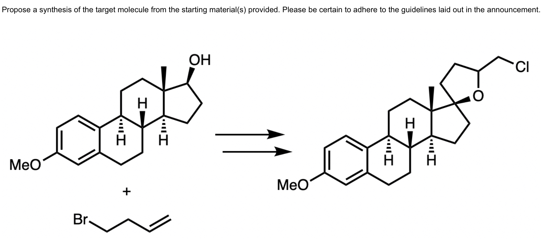 1. Using the starting material molecule(s) provided, | Chegg.com