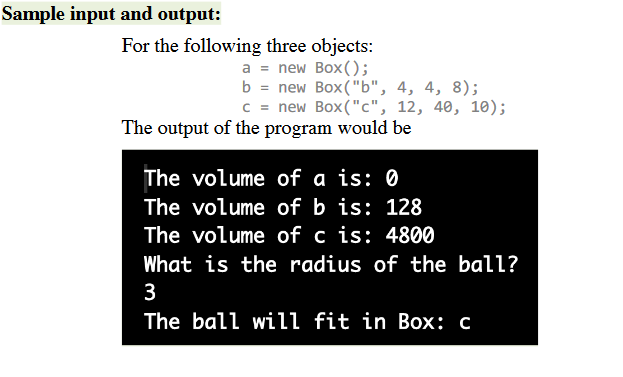 Solved Assignment: Create a Box class that can store | Chegg.com